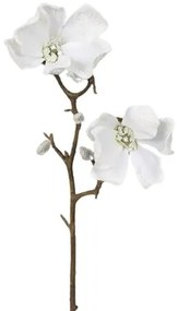 Umělá zasněžená Magnolie bílá, 49 cm