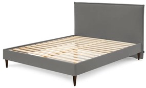 Antracitová čalouněná dvoulůžková postel s roštem 180x200 cm Sary – Bobochic Paris