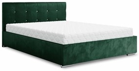 Manželská postel 180 cm Lonnie (tmavě zelená) (s roštem a úložným prostorem). 1047098
