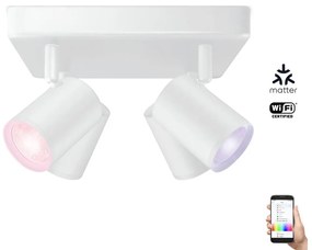 WiZ | WiZ - LED RGBW Stmívatelné bodové svítidlo IMAGEO 4xGU10/4,9W/230V bílá Wi-Fi | WI0069