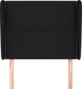 Čelo postele typu ušák černé 103x23x118/128 cm textil 3117808