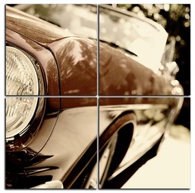 Obraz na plátně - Retro auto fragment - čtverec 3122D (100x100 cm)