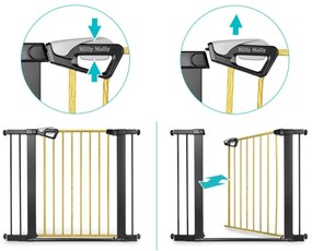 Bezpečnostní zábrana GUARDY 104 s rozšířením, černá / přírodní