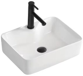 Erga Ryann, umyvadlo na desku 485x370x135 mm, bílá lesklá, ERG-V03-YT-037-WH