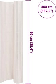 Oboustranný zahradní plot 90 x 400 cm bílý 317146