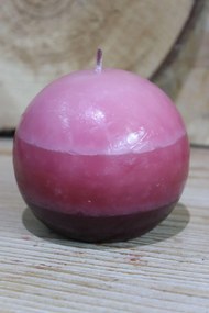 Růžová voňavá svíčka ve tvaru koule 9cm