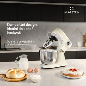 Klarstein Bella Evo kuchyňský robot | planetární míchací systém | 3 nástavce na mixování | 1500 W | 5 l