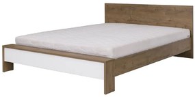Manželská postel Latika 160x200 cm Barevné provedení: Dub burgundský, bílá