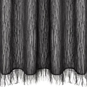 ZÁVĚS NA KROUŽCÍCH AURORA 140X250 CM ČERNÁ