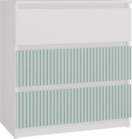 Komoda Malwa M3 Arteso - bílá/zelená