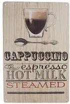Plechová cedule CAPPUCCINO