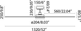 FARO 33804WP SIROS, bílá, stropní ventilátor s DC motorem SMART - FARO