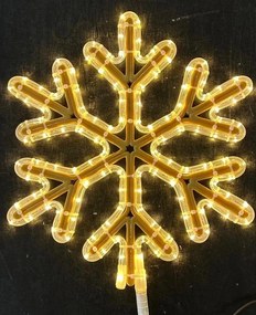 Easy Fix 2D LED světelná vločka XXI, Ø 50 cm, teple bílá, závěsný, 3D tisk