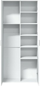 Skříň highboard bílá 80 x 35 x 180 cm kompozitní dřevo 3276651