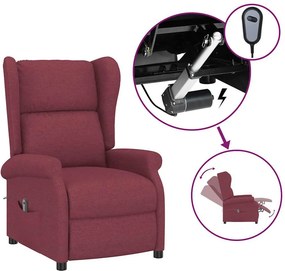 Elektrické polohovací křeslo ušák vínové textil 3098322