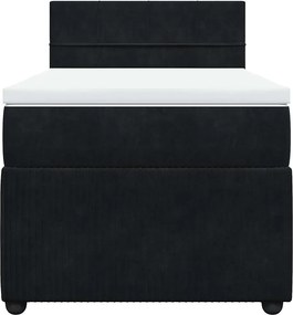 Box spring postel s matrací černá 90x190 cm samet 3287628