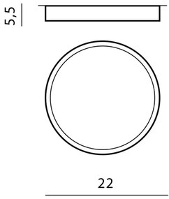 LED stropní svítidlo Monza R 22 3000K bílé