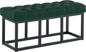 Lavice Amun látka černá konstrukce 100 cm – zelená
