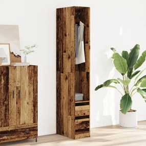 Šatní skříň old wood 30 x 50 x 200 cm kompozitní dřevo 3307745