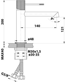 Sapho koupelnový set PUNO 60 zlato mat / černá KSET-029