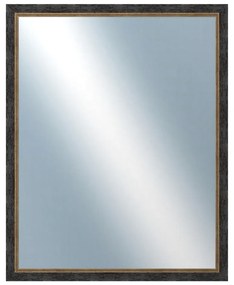 DANTIK - Zarámované zrcadlo - rozměr s rámem cca 80x100 cm z lišty CARRARA hnědočerná (2948)