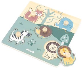 Dřevěné vkládací puzzle zvířata Viga