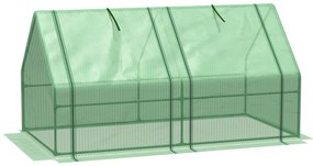 Outsunny skleník 180x90x90cm pro rajčata a rostliny, robustní chladicí rám odolný proti povětrnostním vlivům v zelené barvě