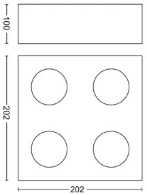 Philips 50494/31/P0-LED Stmívatelné bodové svítidlo MYLIVING BOX 4xLED/4,5W/230V
