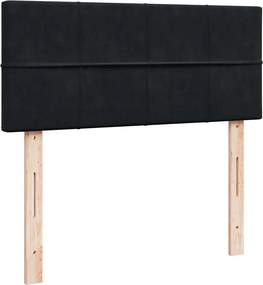 Osmanský rám postele s matrací černý 120x200cm samet 3311767