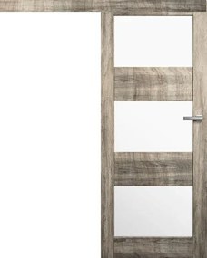 posuvné interiérové dveře na stěnu vasco doors TEO model 5 Průchozí rozměr: 70 x 197 cm, Orientace dveří: Levé dveře, Dekor: Dub sonoma