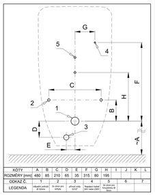 D + S 1 - Pisoár Duravit s radarovým splachováním - komplet