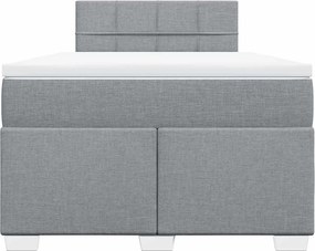 Box spring postel s matrací světle šedá 120x190 cm textil 3285827