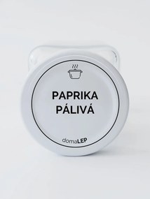 Samolepka na kořenky PAPRIKA PÁLIVÁ průhledná 5 cm tučné písmo