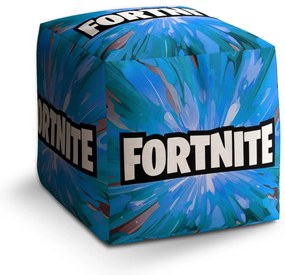 Sablio Taburet Cube FORTNITE modrá: 40x40x40 cm