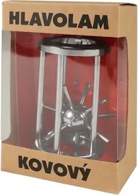 RAPPA Kovový hlavolam Ježek v kleci / Hlavolam / kov / cca 7,5 cm