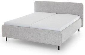 Světle šedá čalouněná dvoulůžková postel bez roštu 180x200 cm Primo – Meise Möbel
