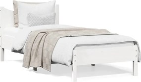 vidaXL Rám postele 90 x 200 cm masivní borovice [844737] Barva: Bílá