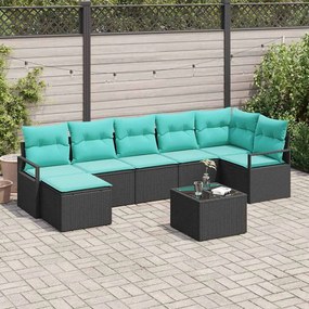 Set pohovek 8 ks Černá polyratan 3346486