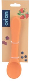 Oranžová dětská lžička ze silikonu – Orion