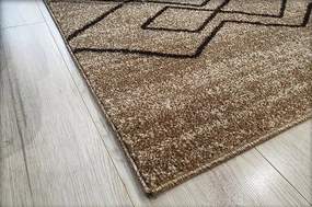 HU Moderní koberec Rio 166-Beige-Beige v béžovo-hnědé barvě Rozměr: 60x100 cm