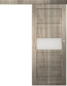 posuvné interiérové dveře na stěnu vasco doors BRAGA model A Průchozí rozměr: 70 x 197 cm, Orientace dveří: Levé dveře, Dekor: Dub sonoma