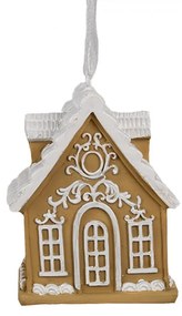 Závěsná vánoční ozdoba perníková chaloupka Gingerbread House - 6*4*7 cm