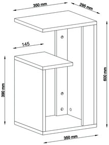 Casarredo Odkládací příruční stolek AGADI bílá