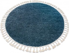 Kusový koberec Berber 9000 blue kruh, 120x120 (priemer) kruh, modrá, obývacia izba, Dywany Łuszczów