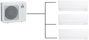 Klimatizace Mitsubishi Standard White 1+3 ( 2kW + 2kW + 2,5kW ) Multi-split R32