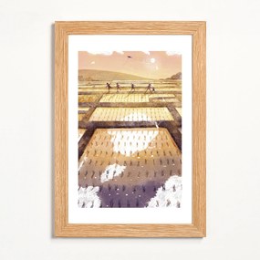 Linh Dao | Pouštění draka Rám: Černý, Velikost: 30 x 20 cm