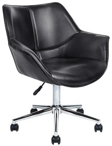 Kancelářská židle z umělé kůže černá NEWDALE Beliani