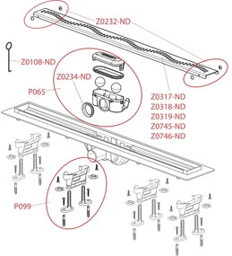 Alcaplast APZ8-950M Simple liniový podlahový žlab s roštem