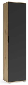Předsíňová skříň Walker 50 cm, dub artisan / antracit