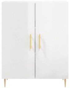 Skříň highboard lesklá bílá 69,5 x 34 x 180 cm kompozitní dřevo,  3195669